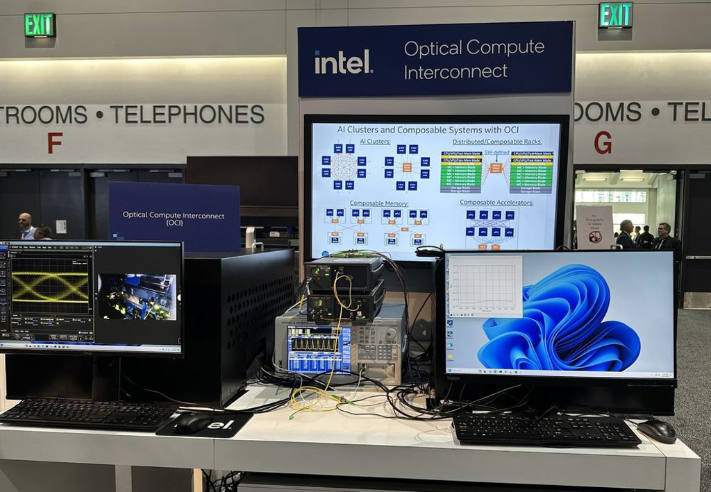 Optics & Photonics News - Intel Showcases Optical-Interconnect Chiplet